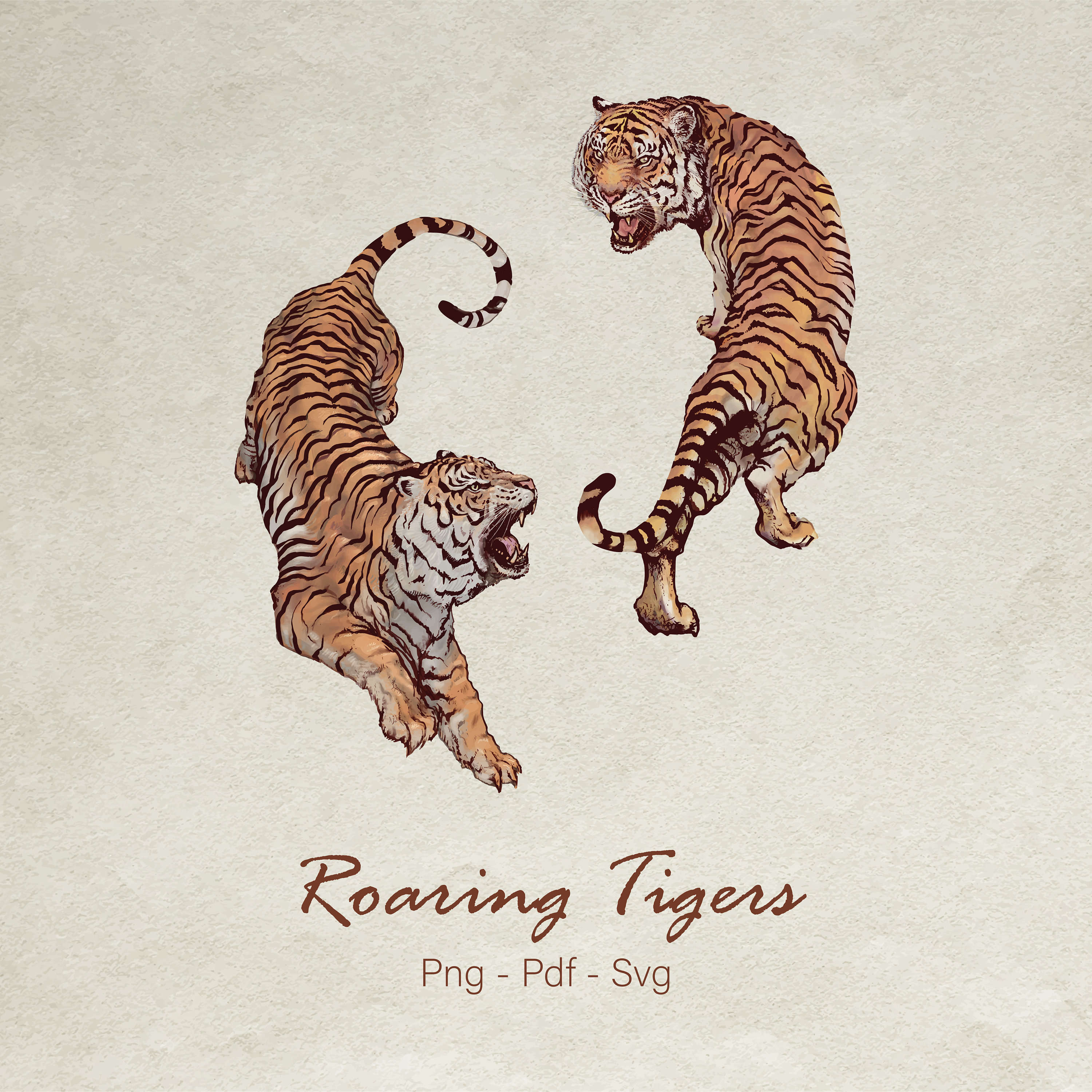 Tiger Clipart, Tigers T-shirt Design Svg, Tiger T-shirt Design, Roaring ...