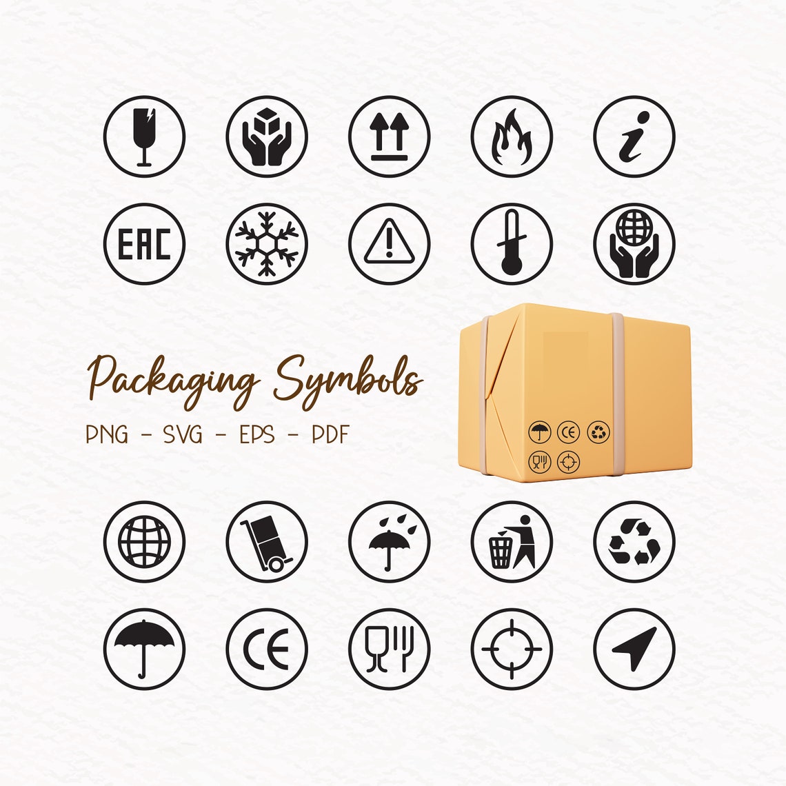 Package Symbols SVG, Packaging Svg, Box Icon, Recycle Symbols ...