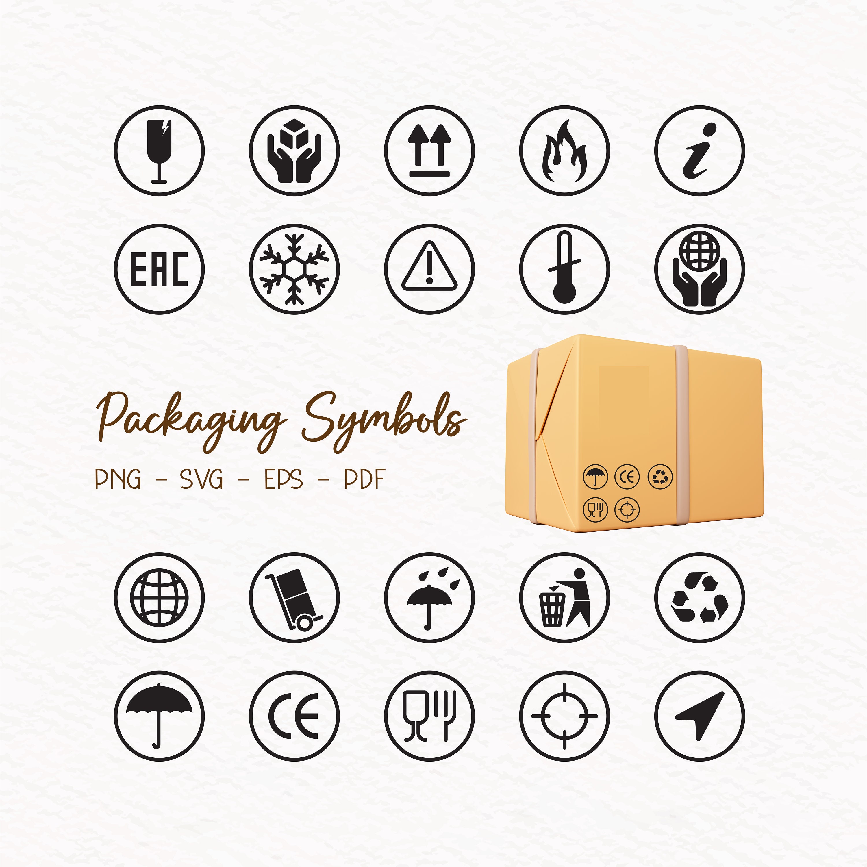 Package Symbols SVG, Packaging Svg, Box Icon, Recycle Symbols ...
