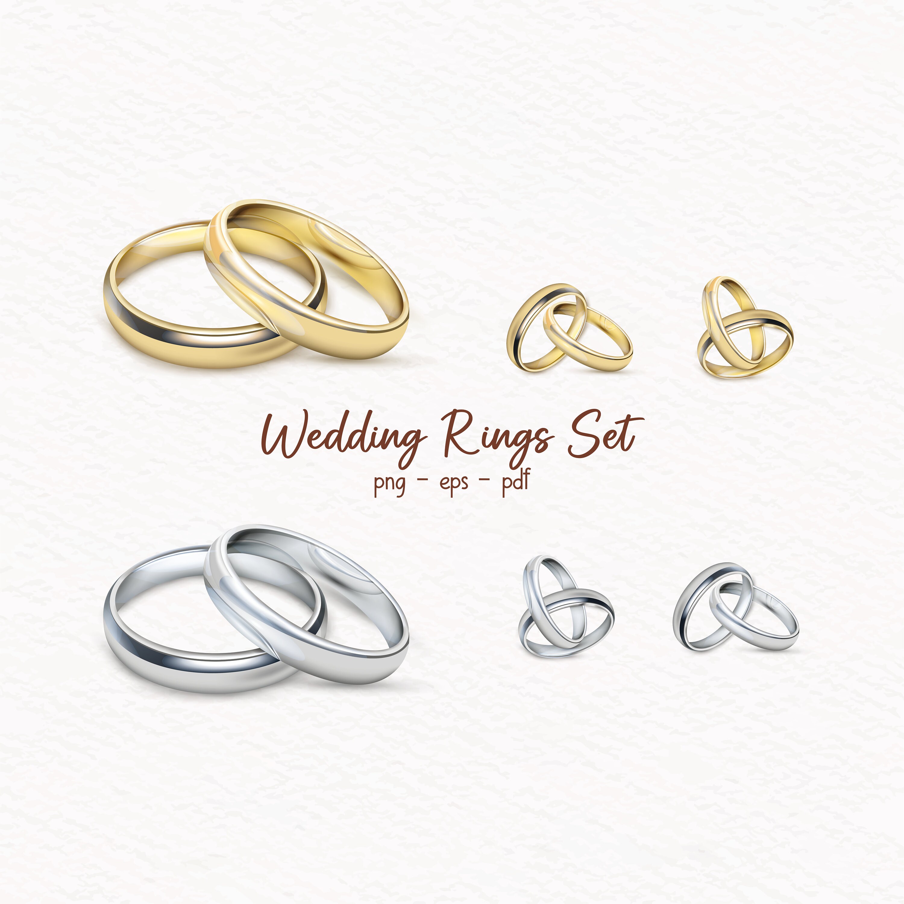 Wedding Rings Set Svg, Gold Wedding Rings Svg, Silver Wedding Rings Svg ...