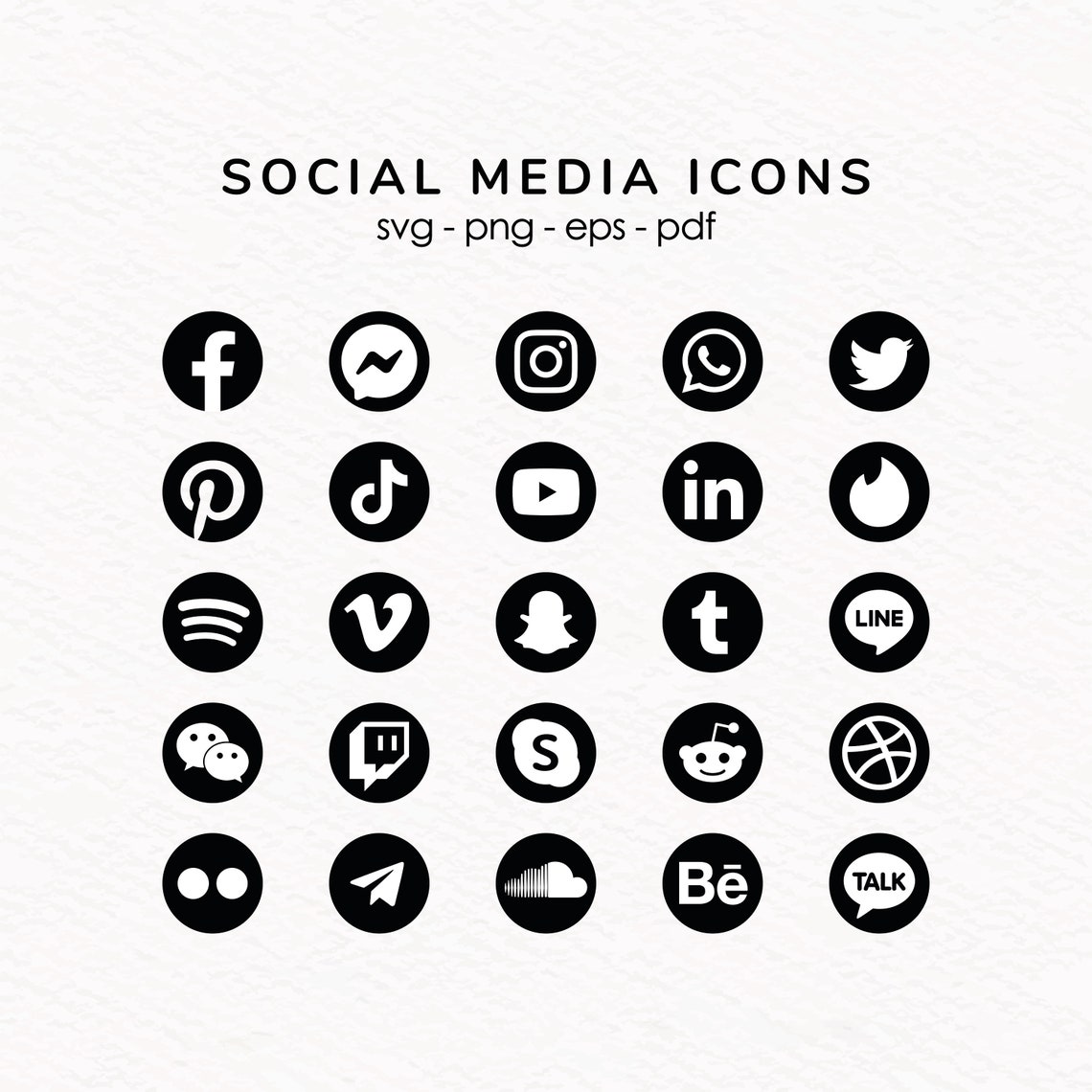 Social Media Icons SVG Bundle, Icons Svg, Social Media Svg, Icons Svg ...