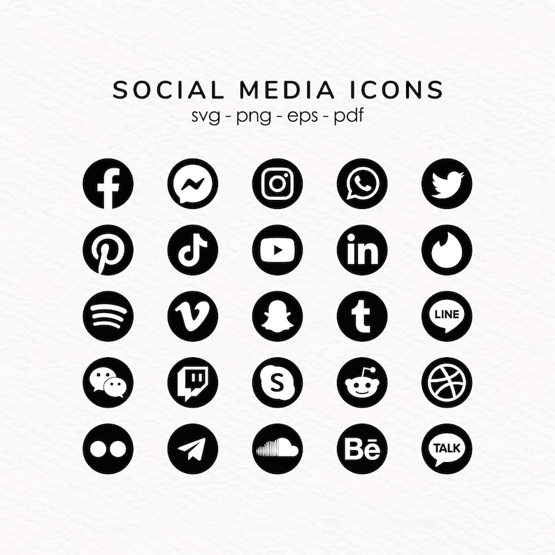 Social Media Icons SVG Bundle, Icons Svg, Social Media Svg, Icons Svg ...