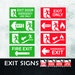 Emergency Exit Signs Svg, Exit Sign for Workplace, Fire Exit Svg ...