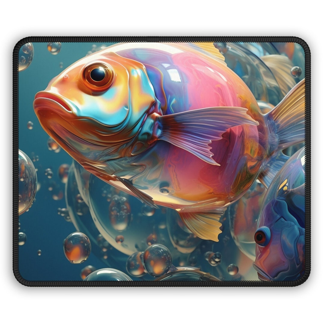Two Fish and Some Bubbles Gaming Mouse Pad - Etsy