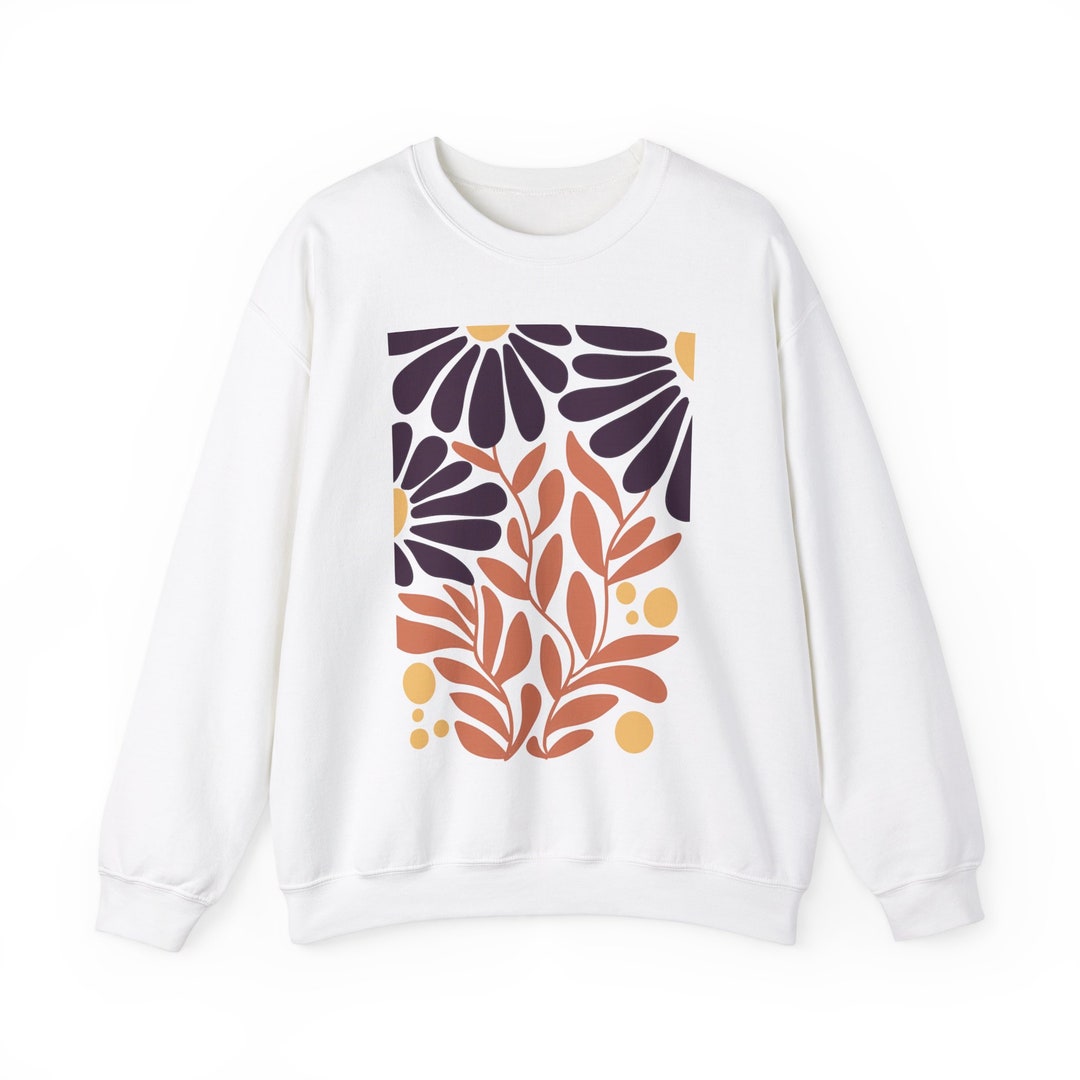 Boho Wildflowers Sweatshirt Gift, Unisex Crewneck Sweater, Flower ...
