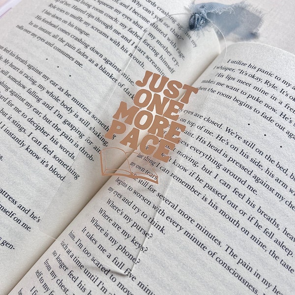 Just One More Page Bookmark - Etsy