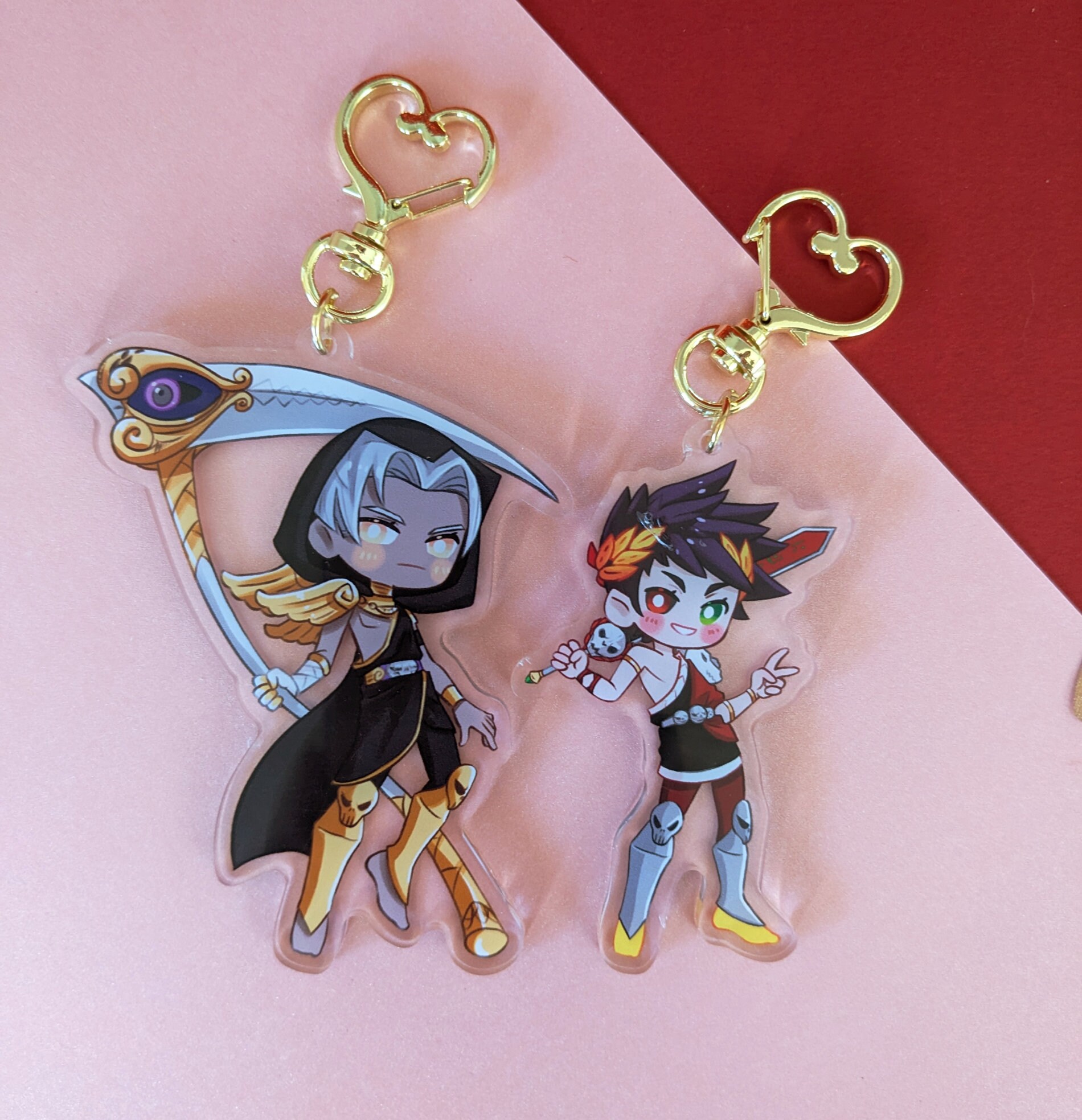 Hades Game Thanatos Zagreus Chibi Acrylic Keychains - Etsy