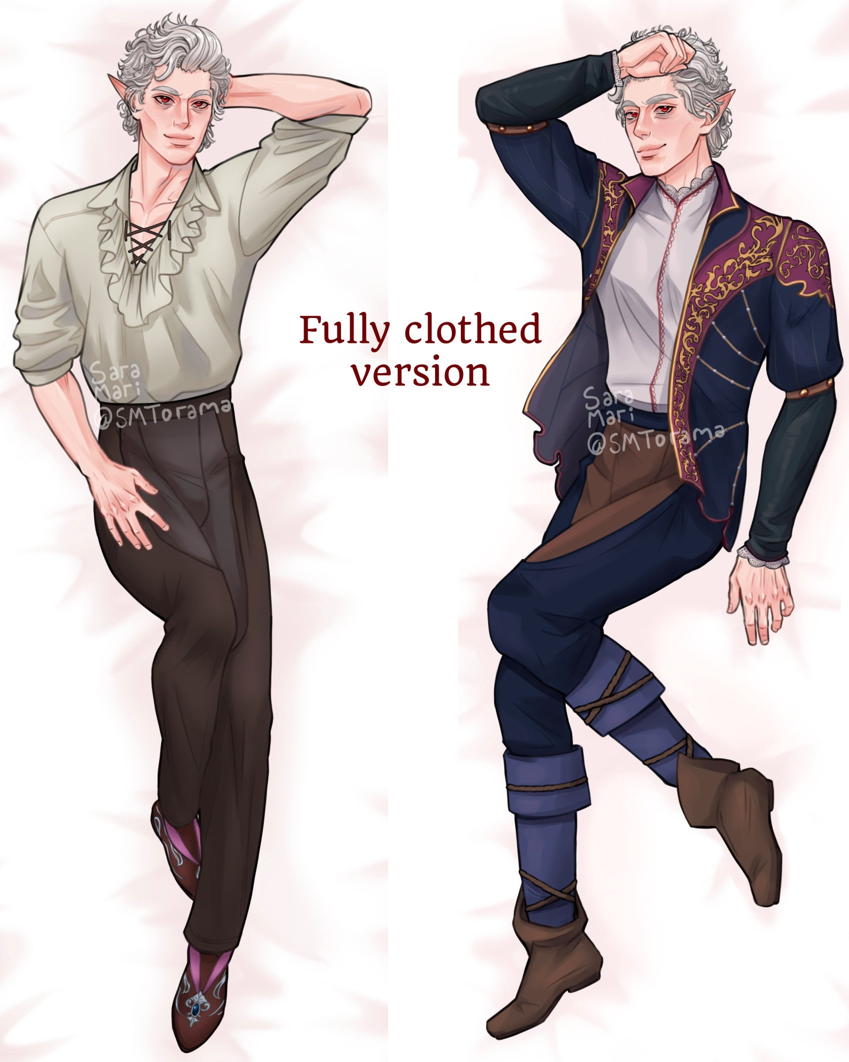 Baldur's Gate 3 Astarion Dakimura Body Pillows Cases Misprinted - Etsy