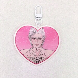 Baldurs Gate 3 Astarion Heart Shape Acrylic Keychain - Etsy