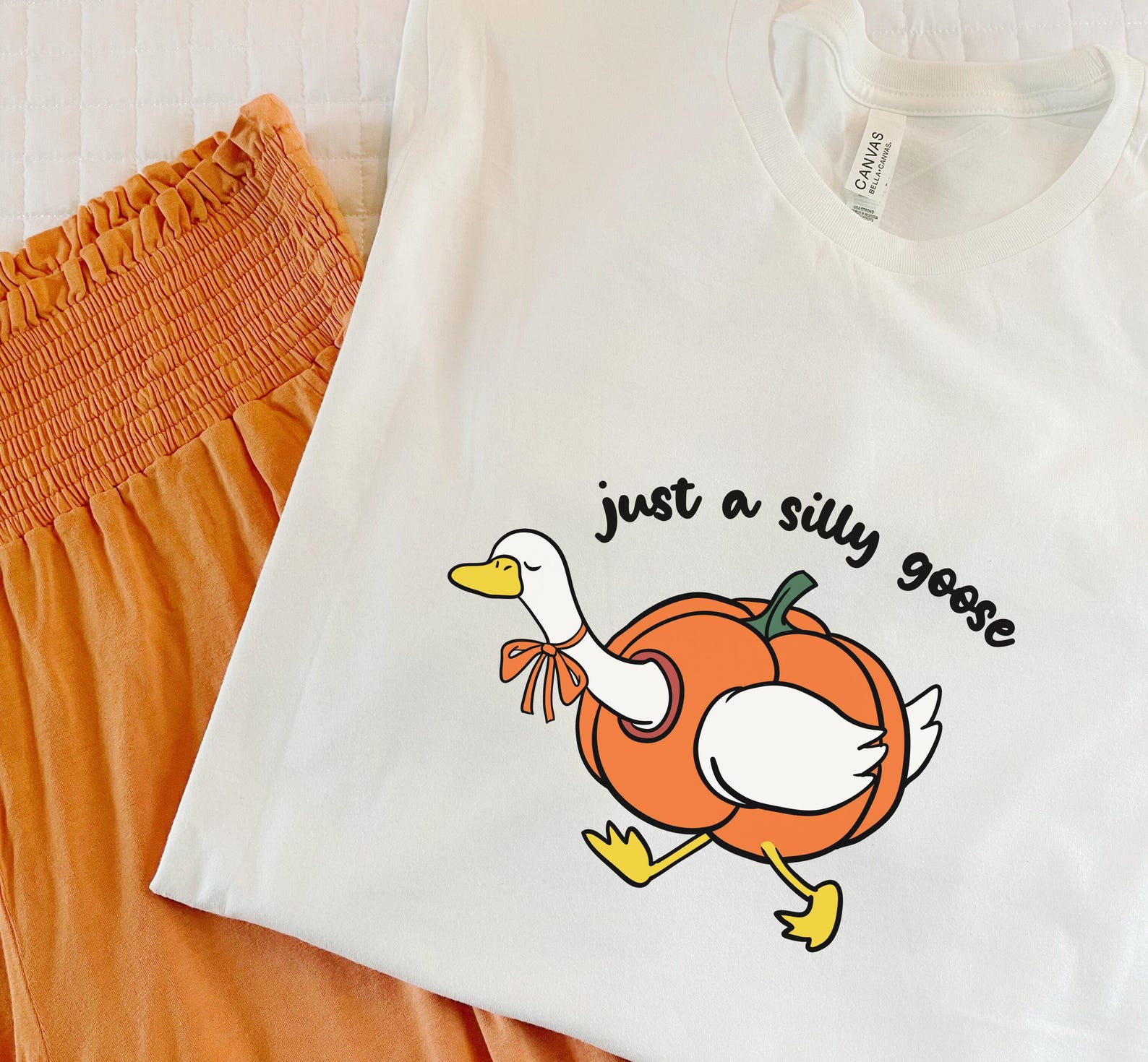 Silly Goose Pumpkin PNG, Fall Halloween Sublimation Design (digital ...