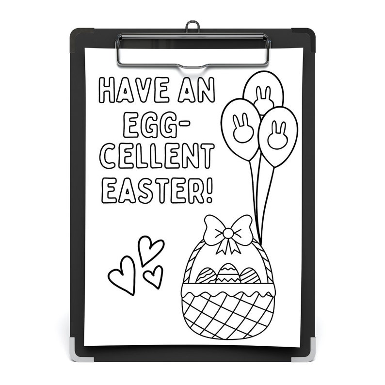 Retro Easter Coloring Pages, Kids Activity (digital Download) - Etsy