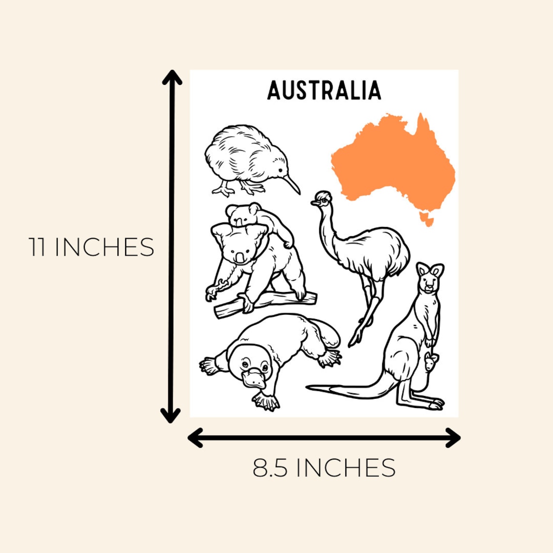 Animals of the Continents Coloring, Continents Study, Animal Coloring ...
