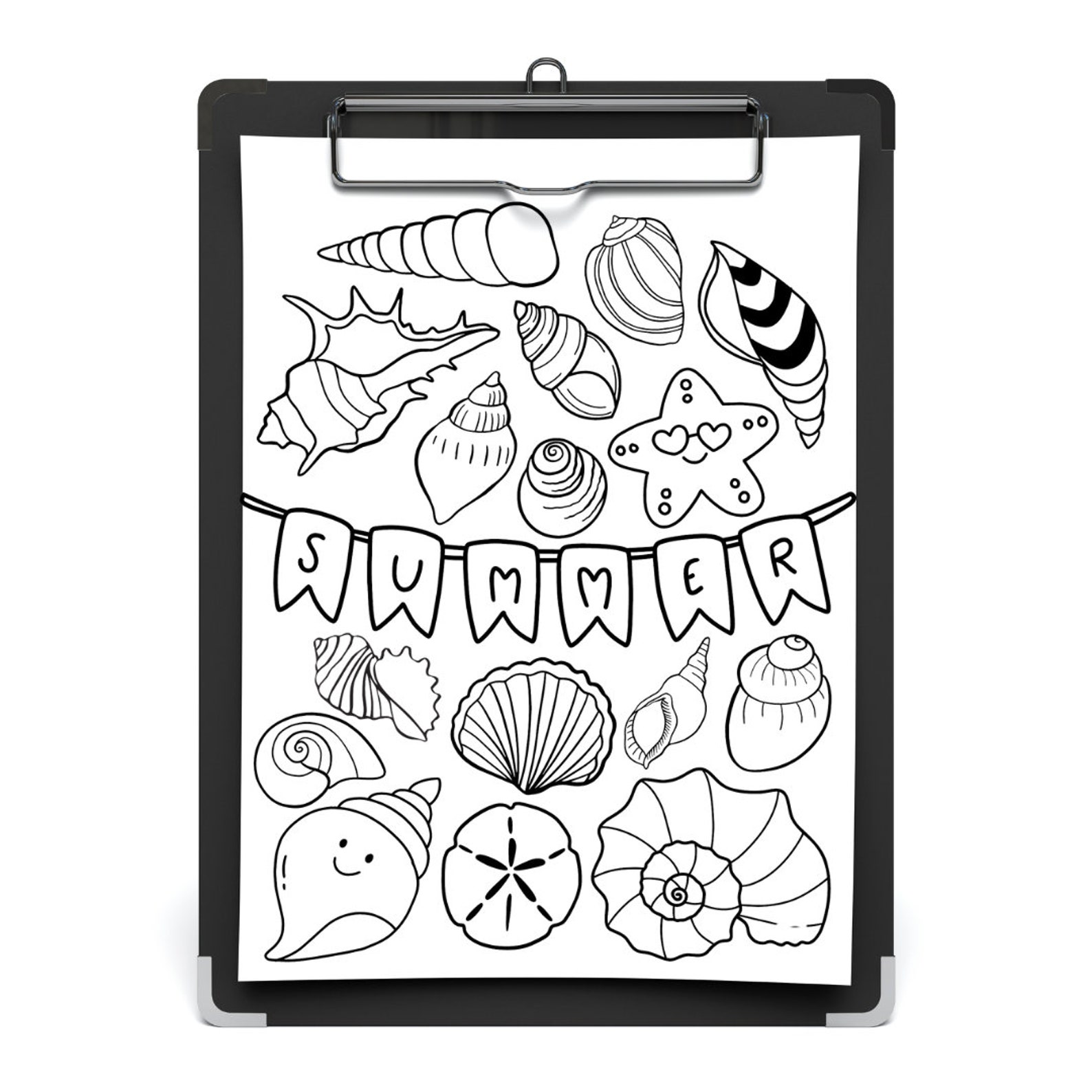 Summer Coloring Pages Pack, Five Pack of Summer Coloring Sheets, Summer ...