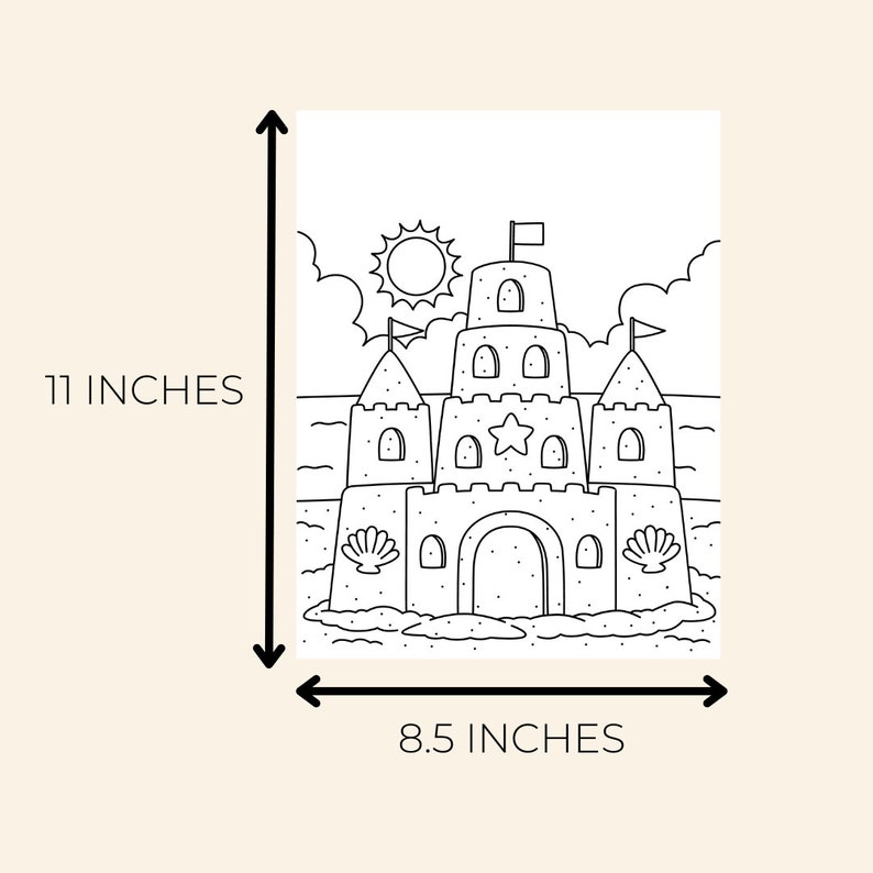 Summer Coloring Pages Pack, Five Pack of Summer Coloring Sheets, Summer ...