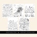 Summer Coloring Pages Pack, Five Pack of Summer Coloring Sheets, Summer ...