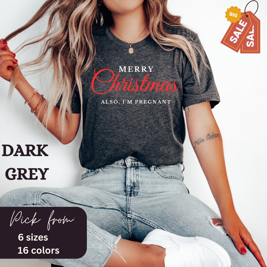Merry Christmas Pregnancy Announcement Shirt Pregnancy Reveal Etsy
