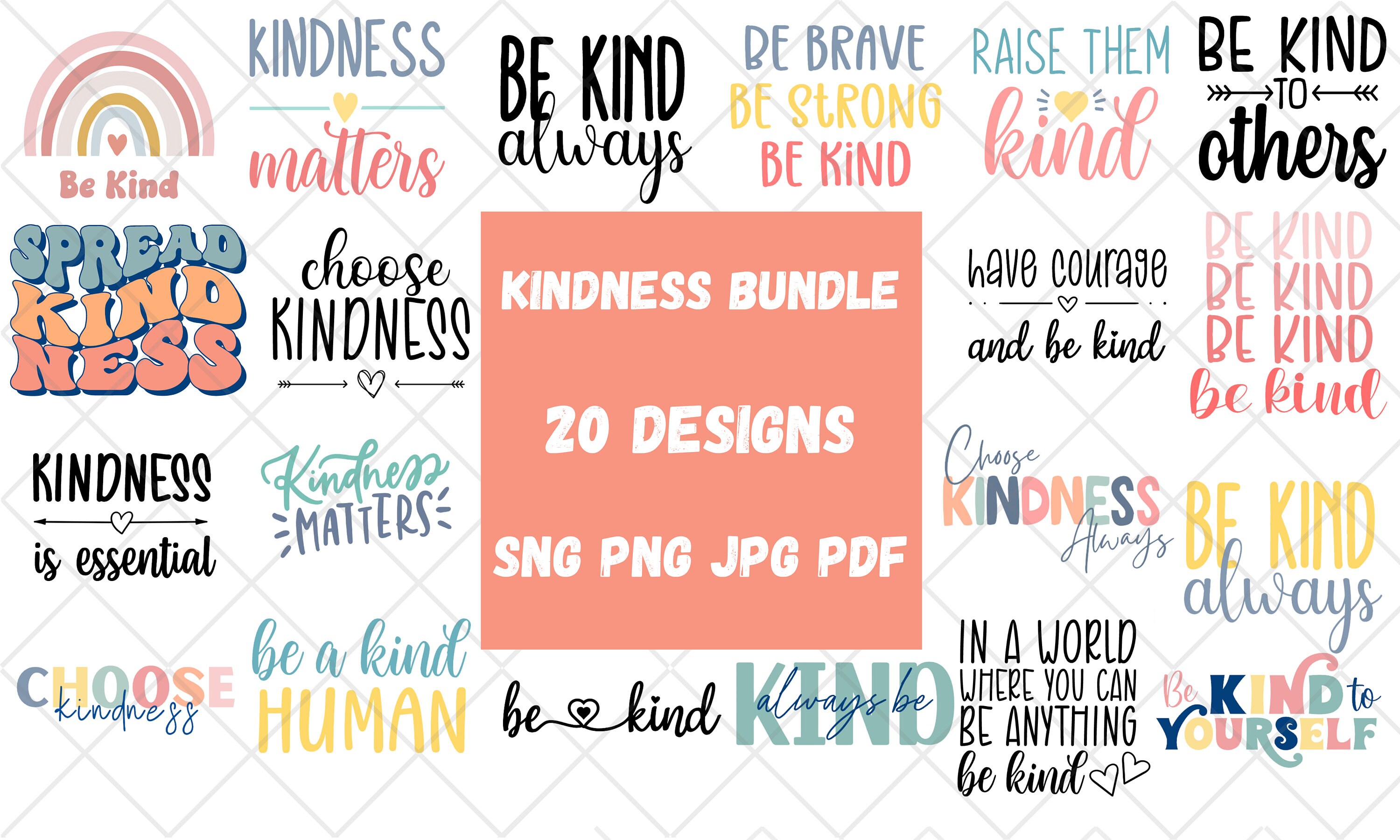 Kindness Svg Bundle, Be Kind Svg, Kindness Matters Svg, Inspirational ...