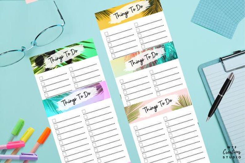Printable Checklist Printable PDF 2 Columns 10 Designs Basic Checklist ...