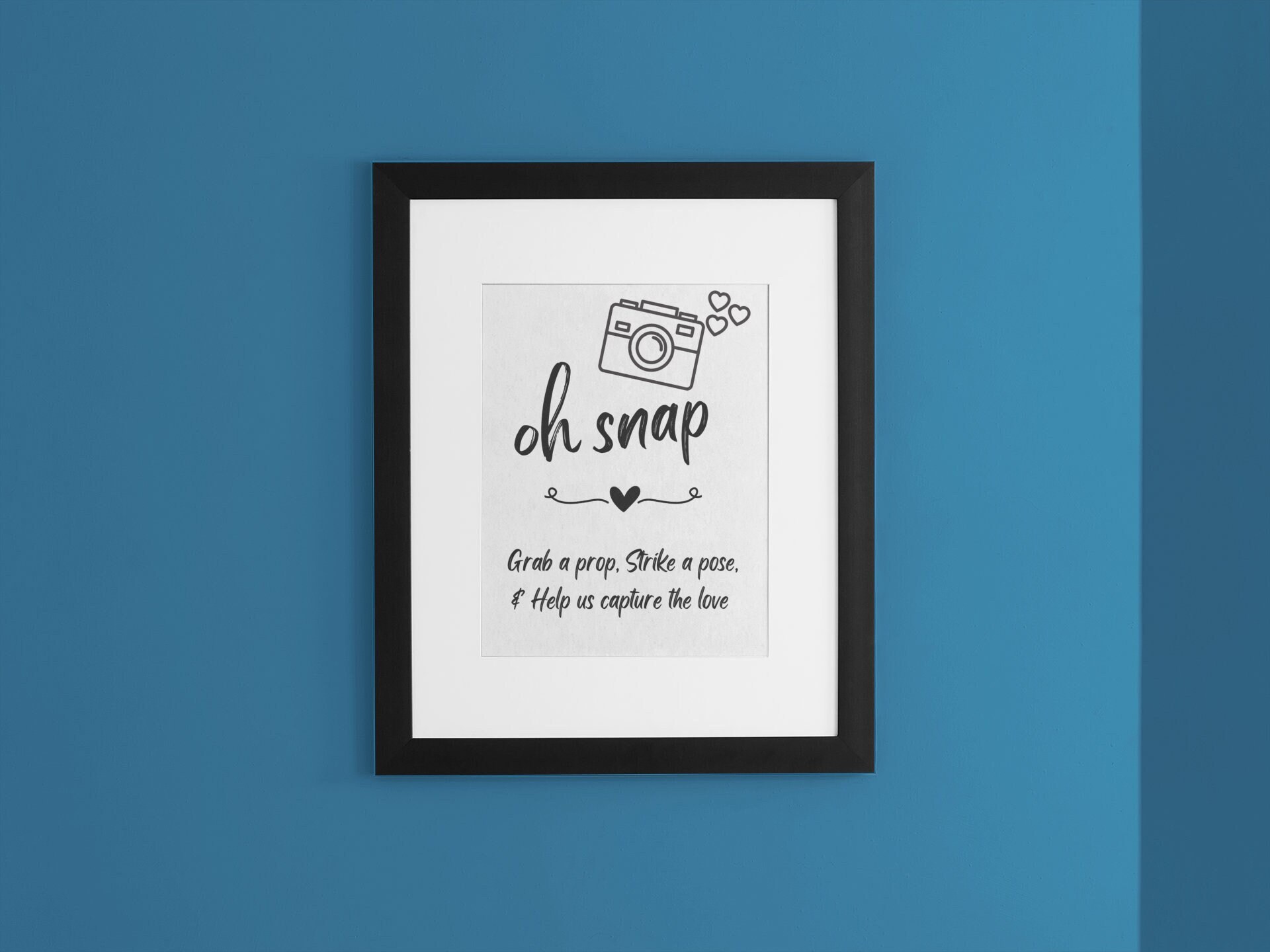 Printable Wedding Sign, Snap a Photo, Diy Photobooth, Prop Sign ...