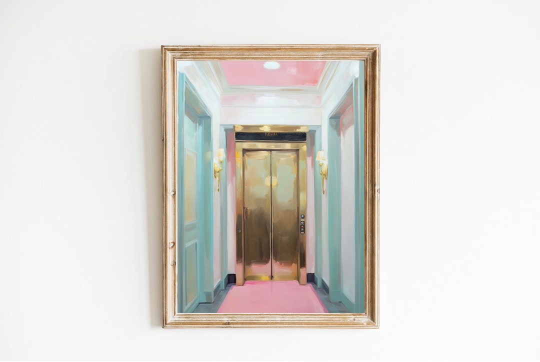 Luxury Hotel Elevator Fine Art Print for Gift, Fancy Surreal Art for ...