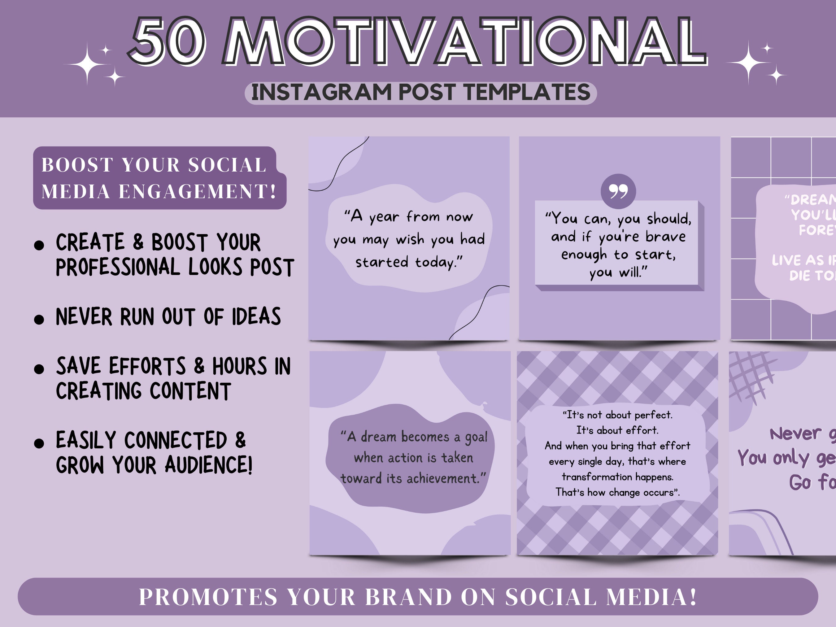 Motivational Instagram Quotes Template Ready to Post Instagram Post ...
