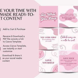 Self Love Quotes Instagram Post I Facebook Social Media Feed Templates ...