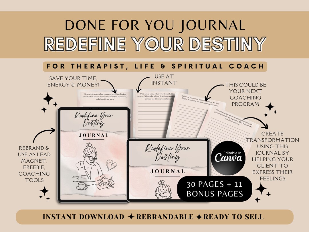 Destiny Redefined Journal Prompts | Personalized Coaching Tool ...