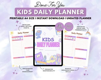 Printable Digital Children's Kids Daily Activities Planner - Etsy