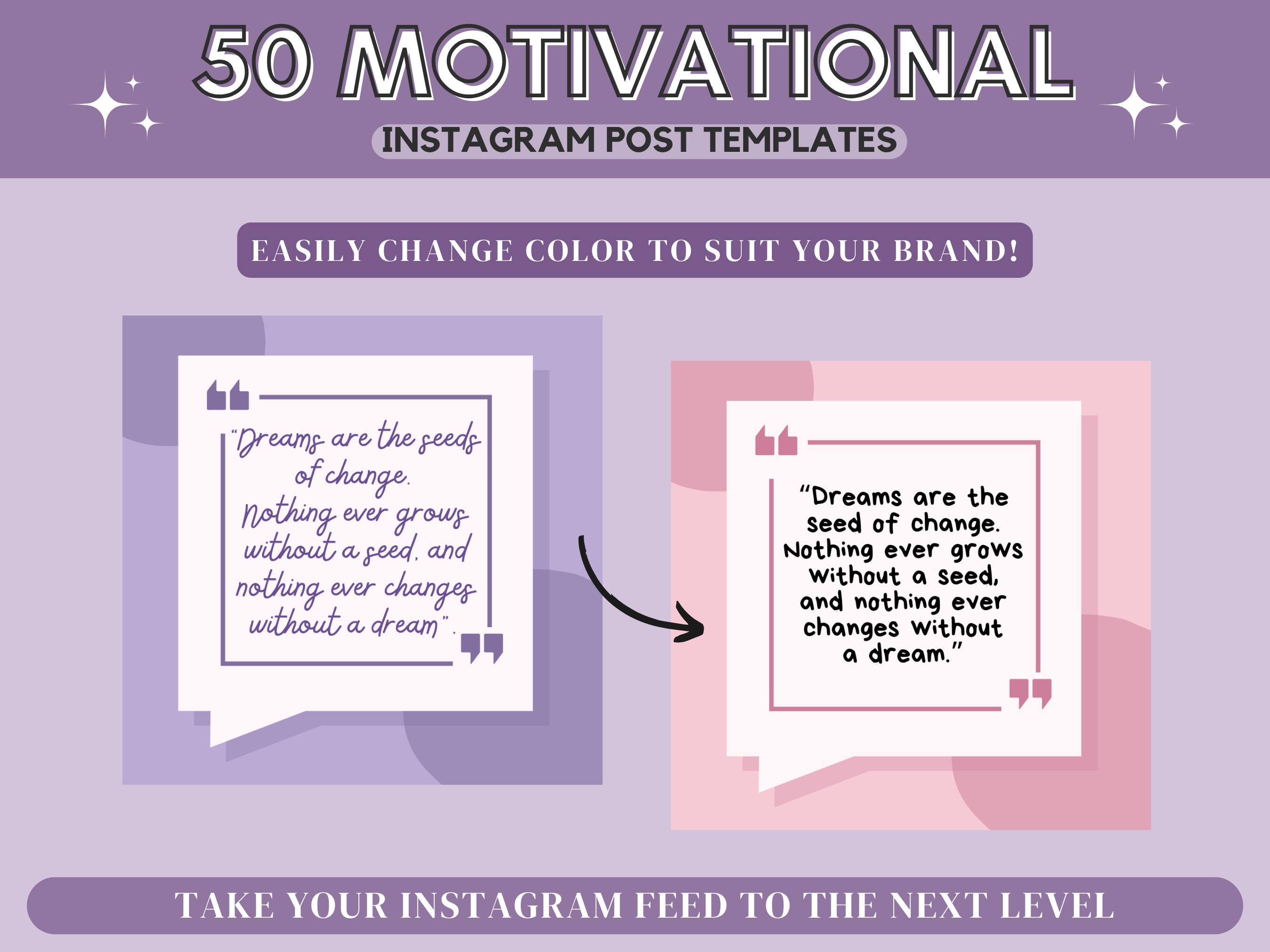 Motivational Instagram Quotes Template Ready to Post Instagram Post ...