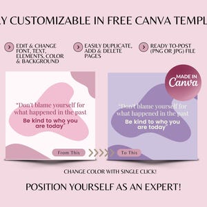 Self Love Quotes Instagram Post I Facebook Social Media Feed Templates ...