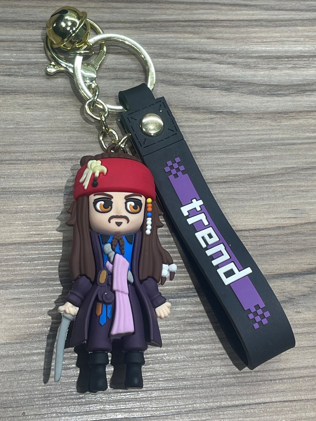 Pirates of the Caribbean Character jack Sparrow 3D Keyring Keychain ...