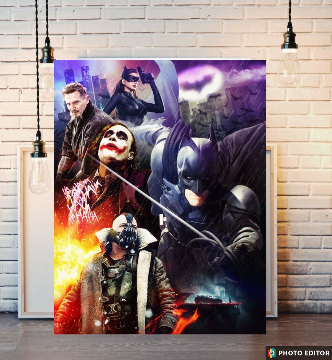 Batman & Enemies Canvas Print Poster Artwork - Etsy