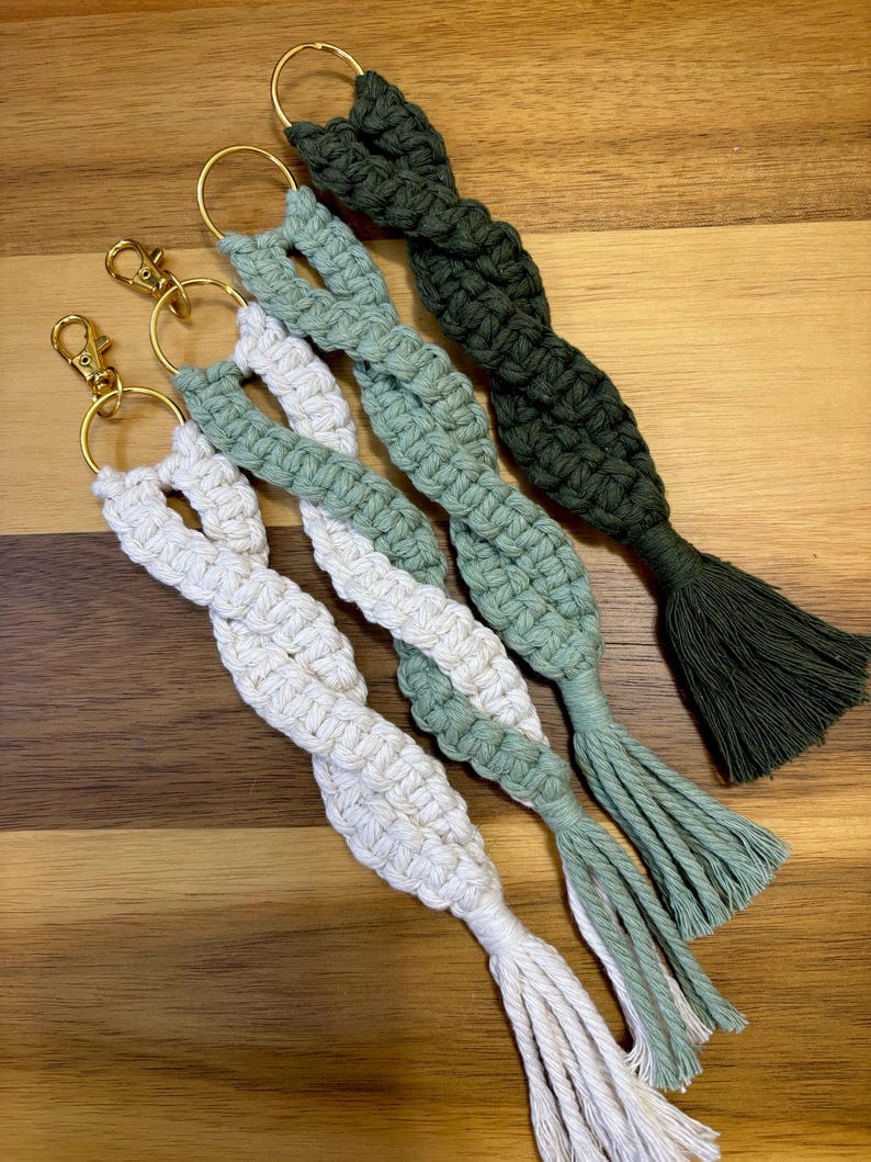 Boho Macrame Keychain Boho Wedding Favors Boho Fashion Bridal Party ...