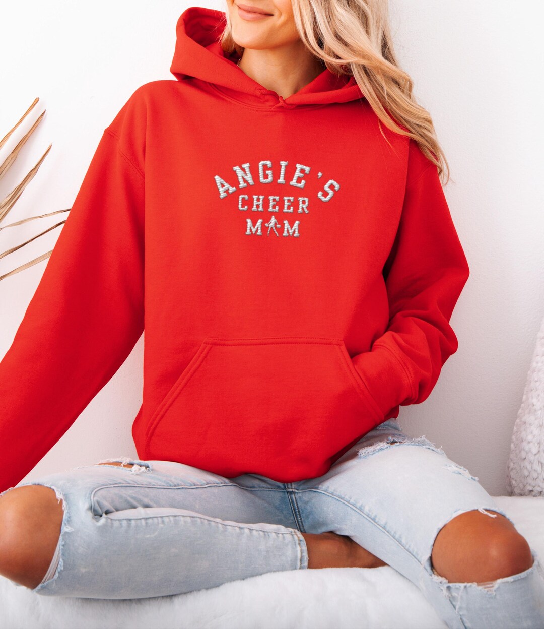 Personalized Embroidered Cheer Mom Sweatshirt, Cheer Mom Gift, Custom ...