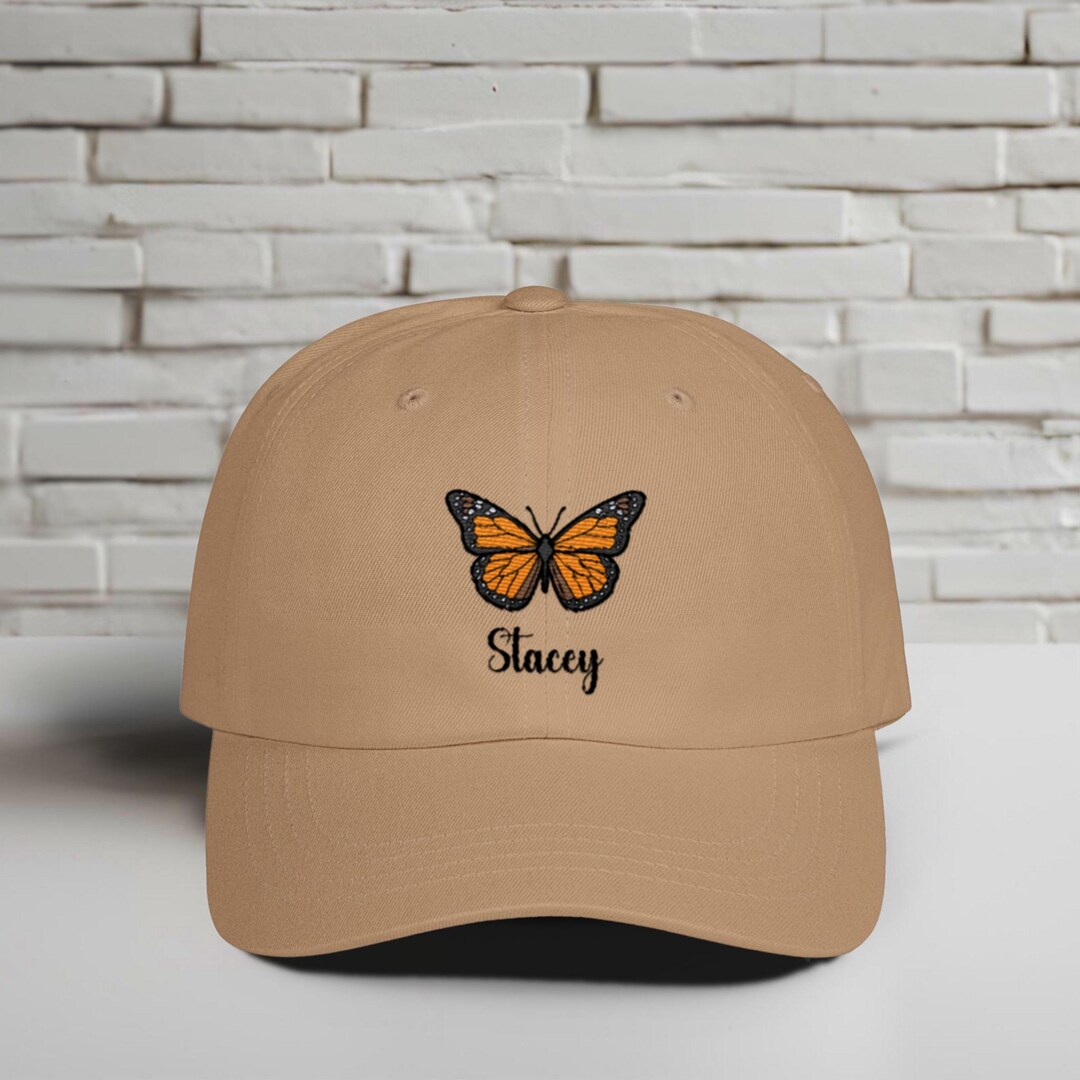 Custom Embroidered Hat, Monarch Butterfly, Classic Dad Cap, Embroidered ...