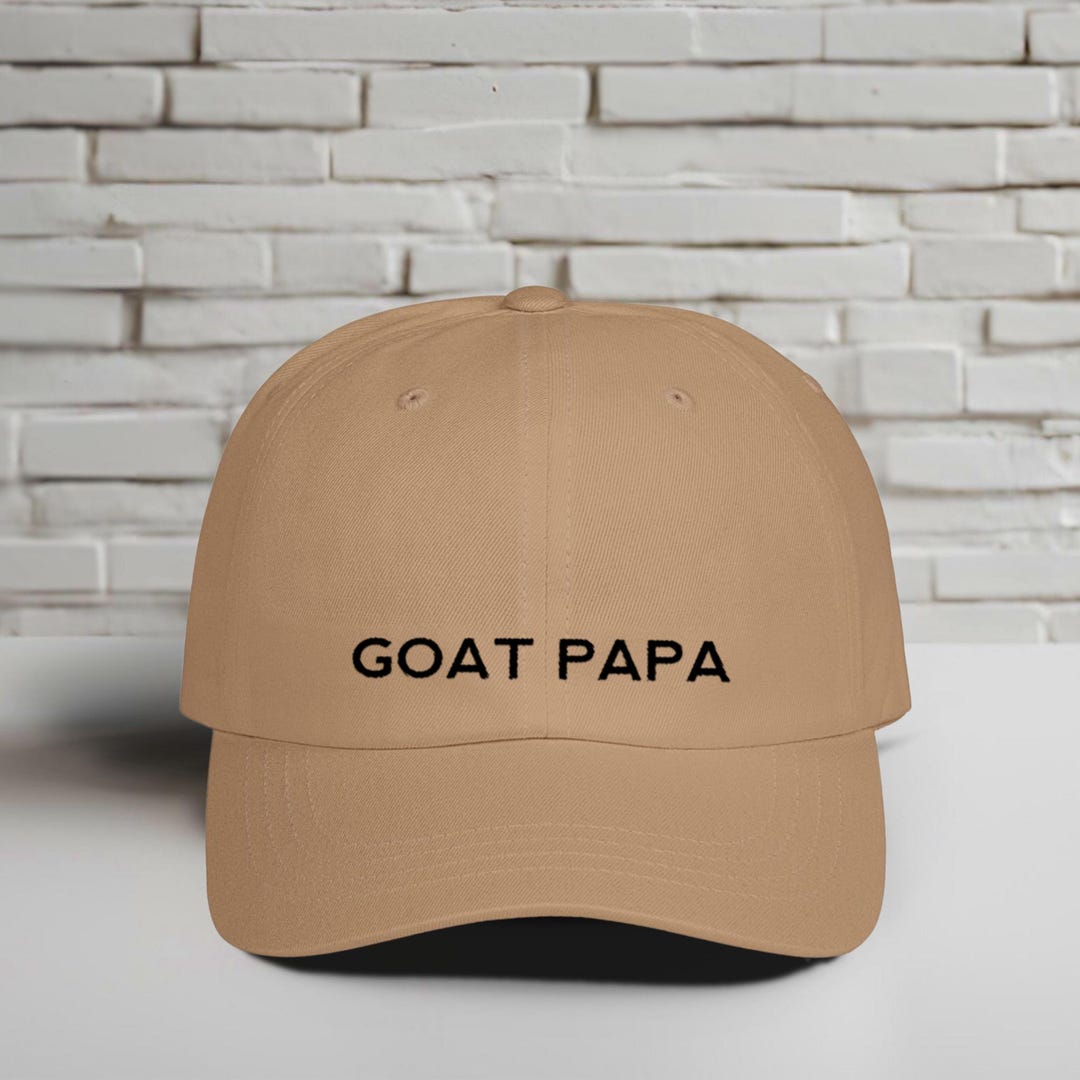 Goat Papa Embroidered Dad Hat, Cotton Baseball Cap - Etsy