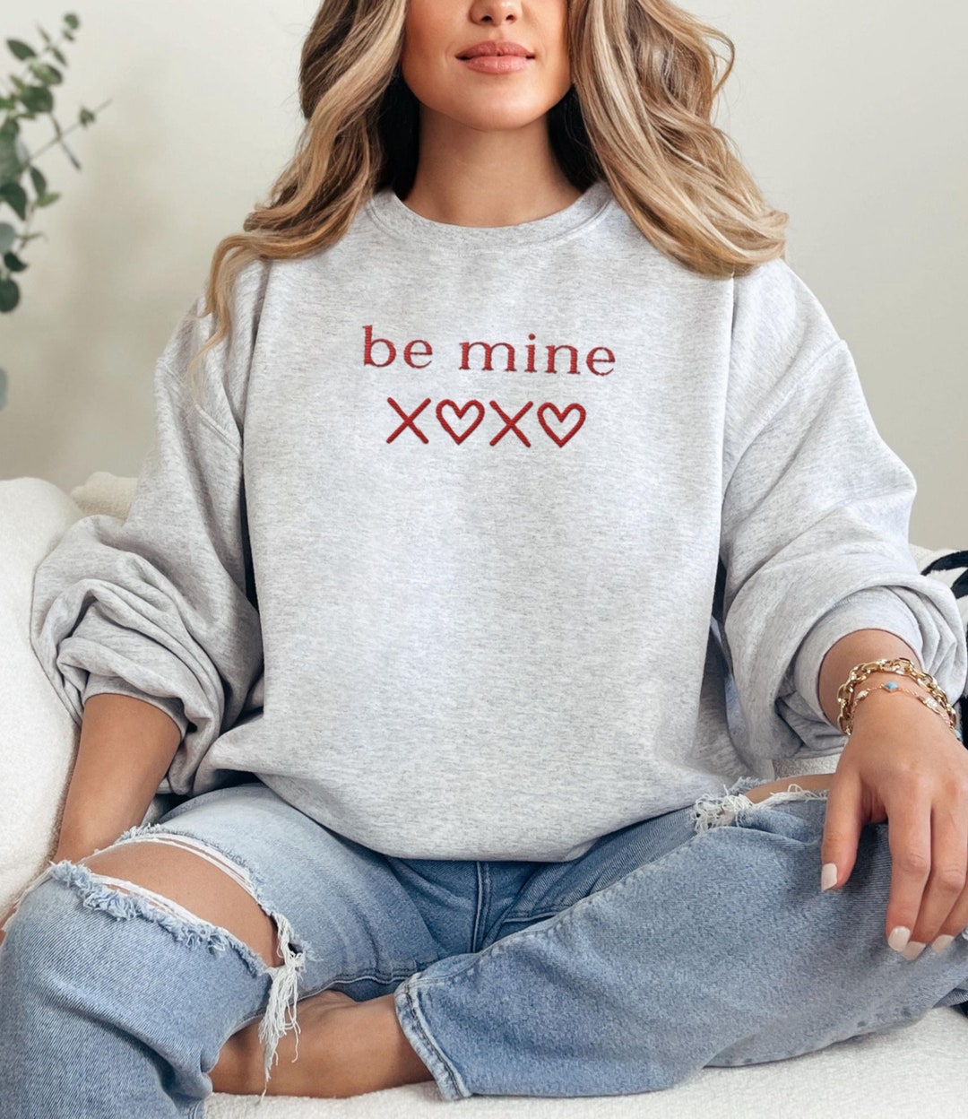 Custom Embroidered Valentine Sweatshirt, Valentines Day Hoodie ...