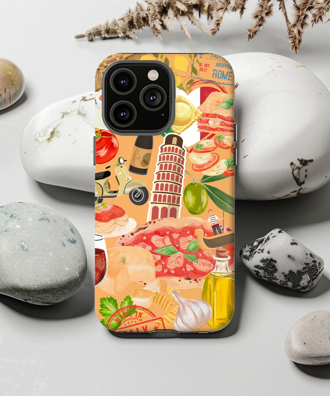 Italian Summer Collage iPhone 16 Pro Max Case Mediterranean Summer ...