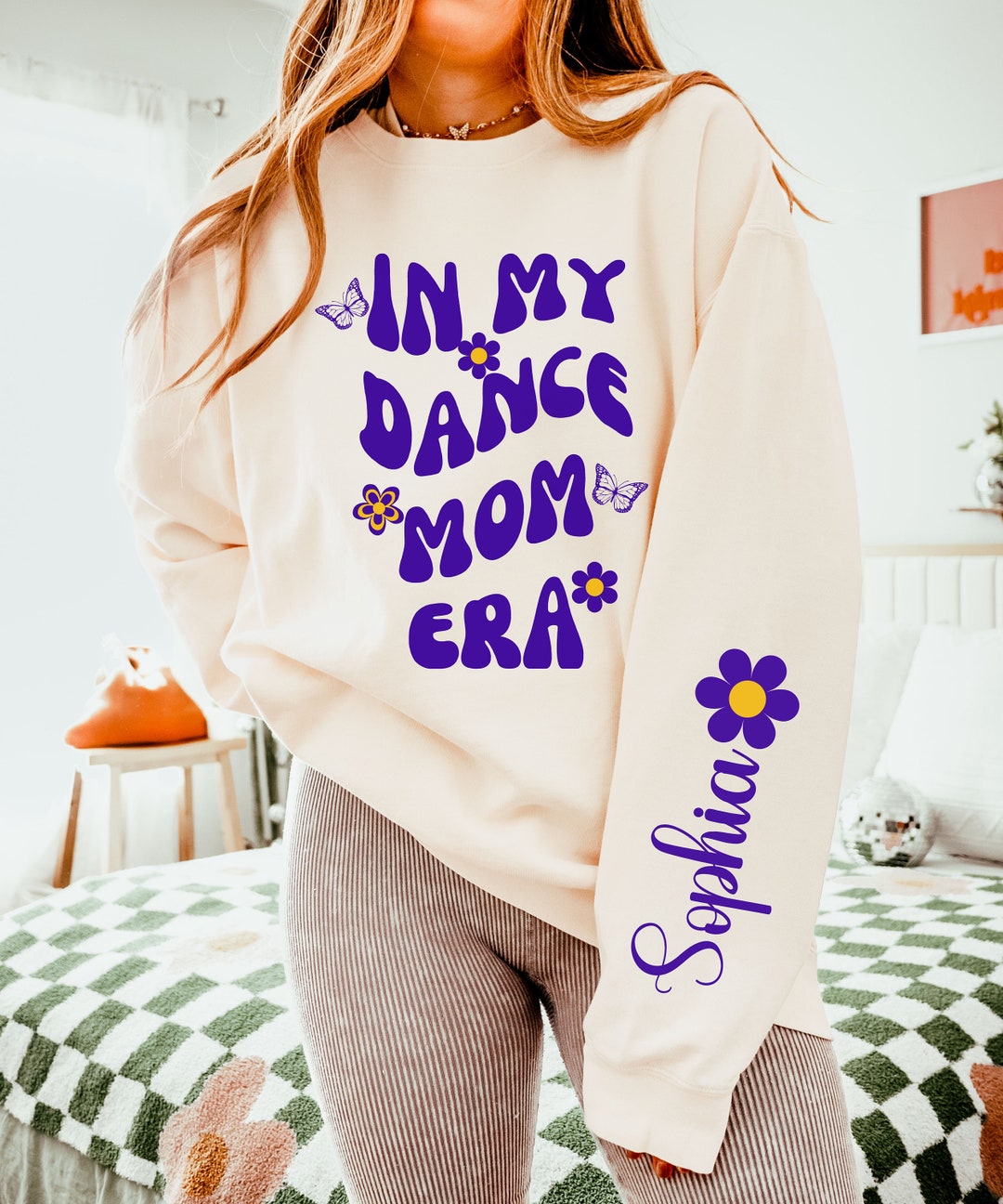 Personalized Dance Mom Sweatshirt, Personalized Dancer Name on Sleeve ...