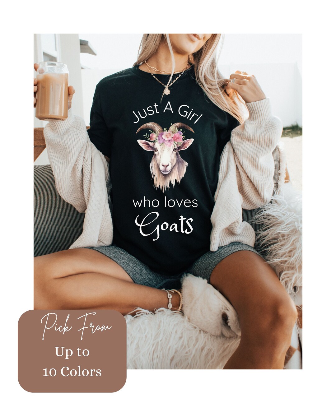 Goat Shirt, Cute Goats Shirt, Funny Goat Shirt, Farm Animal Shirt, Goat ...