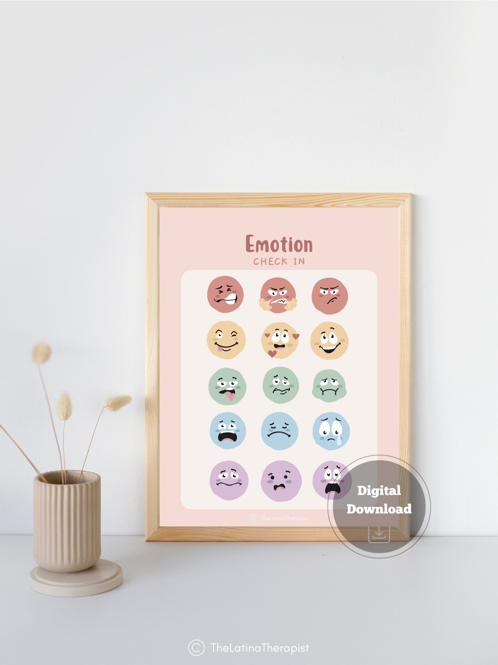 Calming Corner Posters Pink Theme Digital Download - Etsy