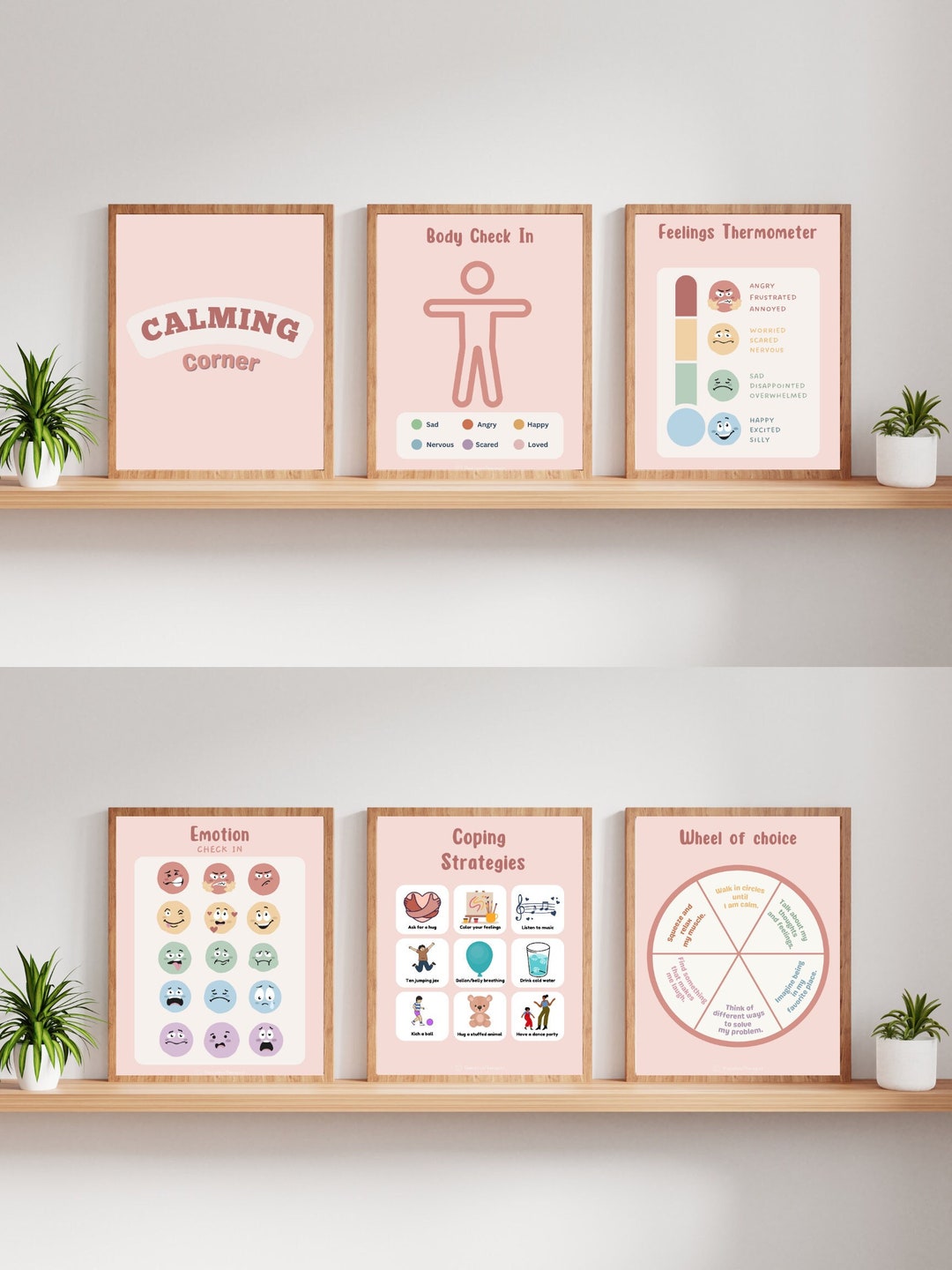 Calming Corner Posters Pink Theme Digital Download - Etsy