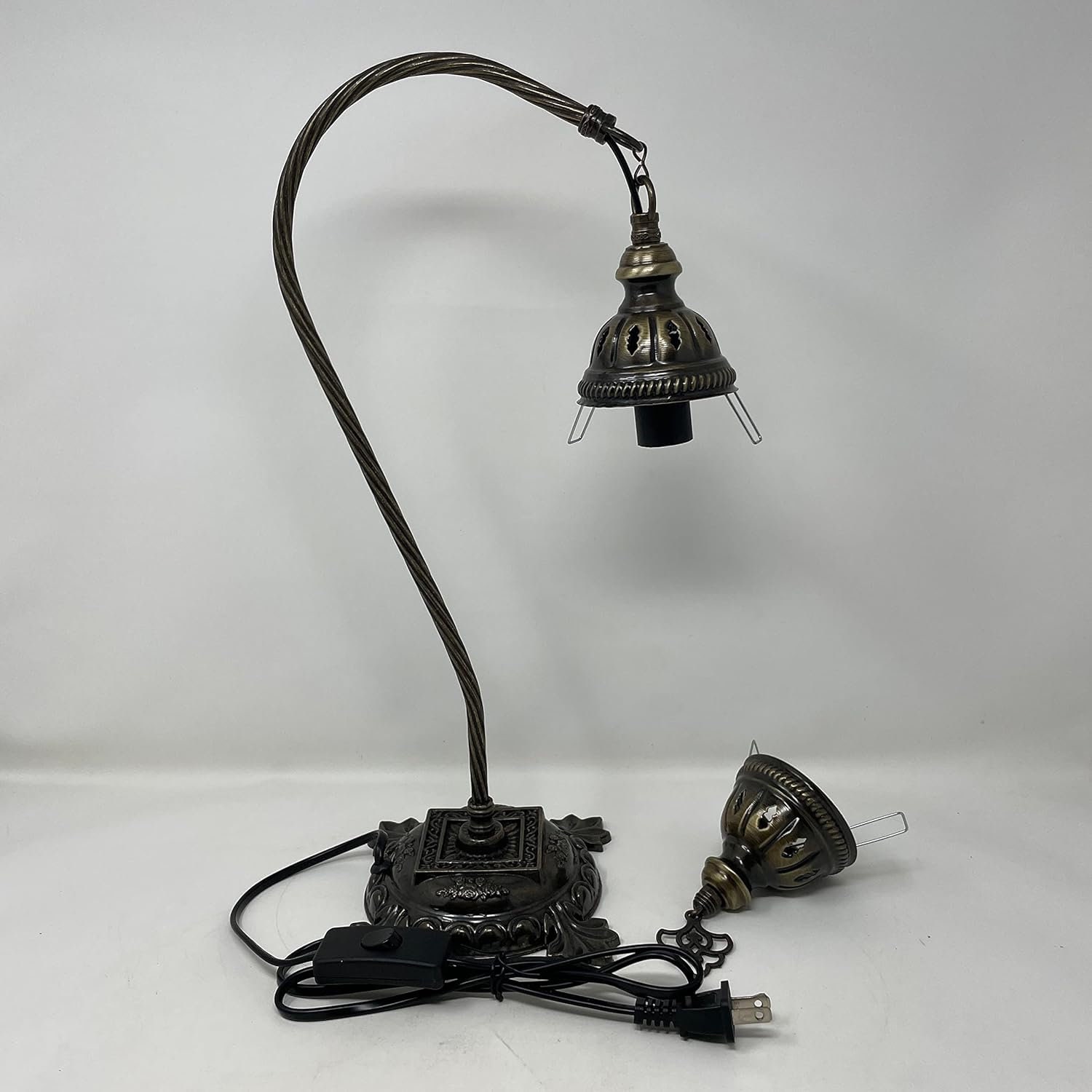 Turkish Lamp, Swan Neck Lamp, Mosaic Table Lamp, Moroccan Decorative ...