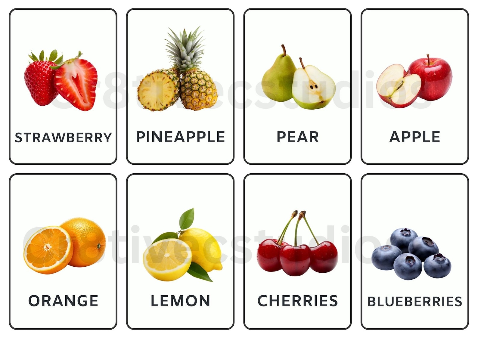 FRUITS [real Pictures] 48 Editable PDF Printable Fruits Montessori ...