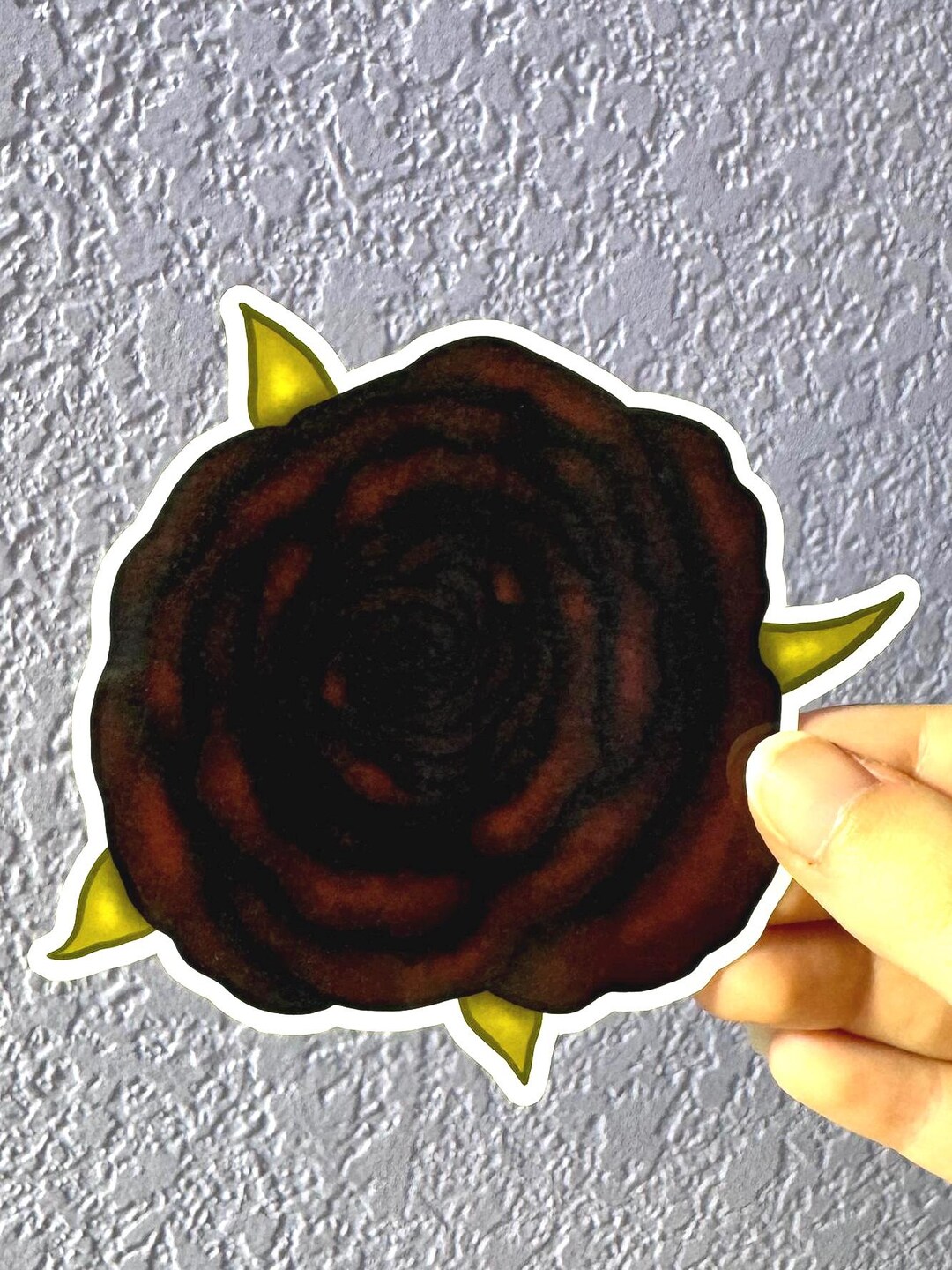 Black Rose Sticker - Etsy
