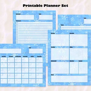Printable Planner-snowflakes - Etsy