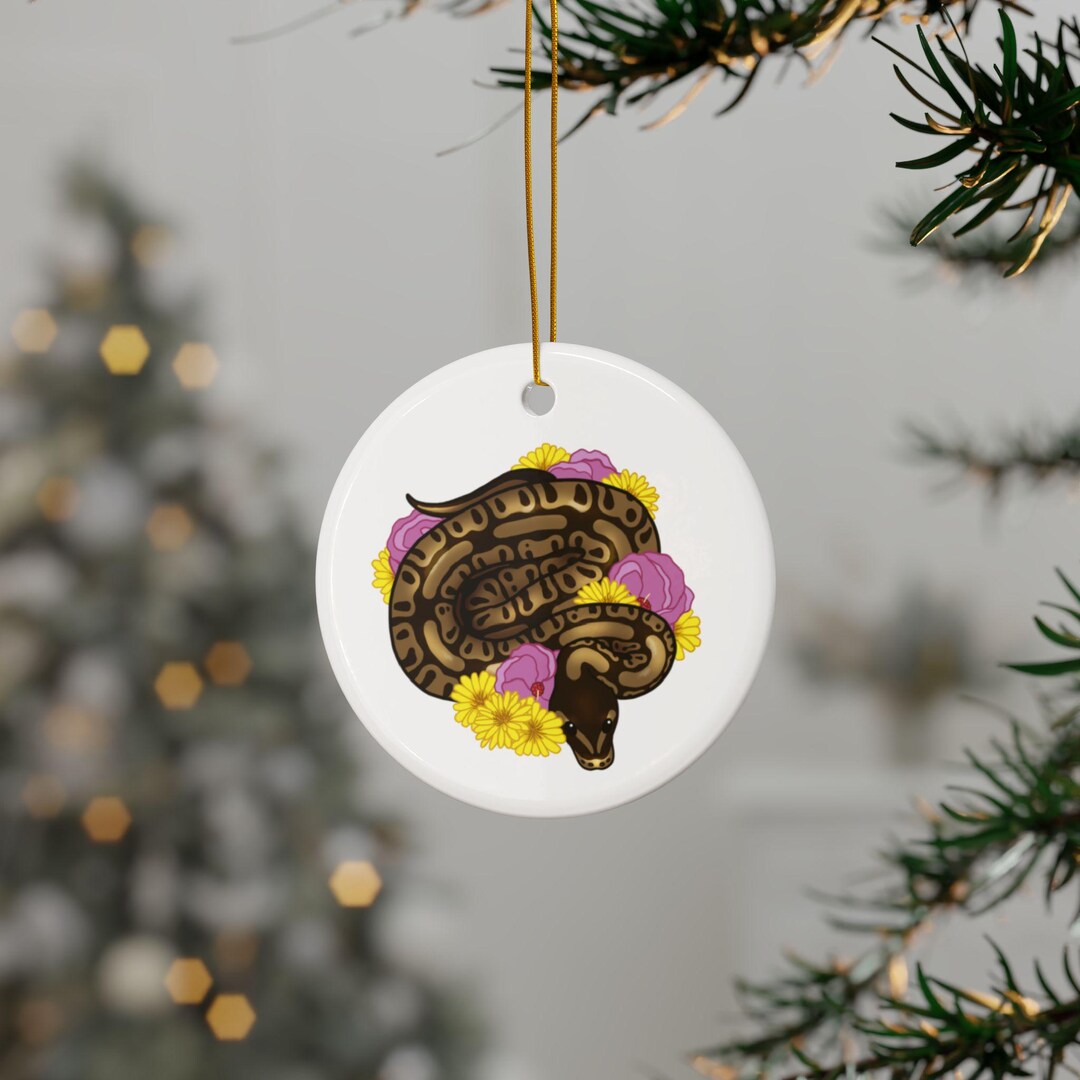 Ball Python Ceramic Ornament, 2-side Print - Etsy
