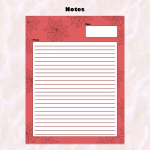 Printable Digital Planner-poinsettia - Etsy