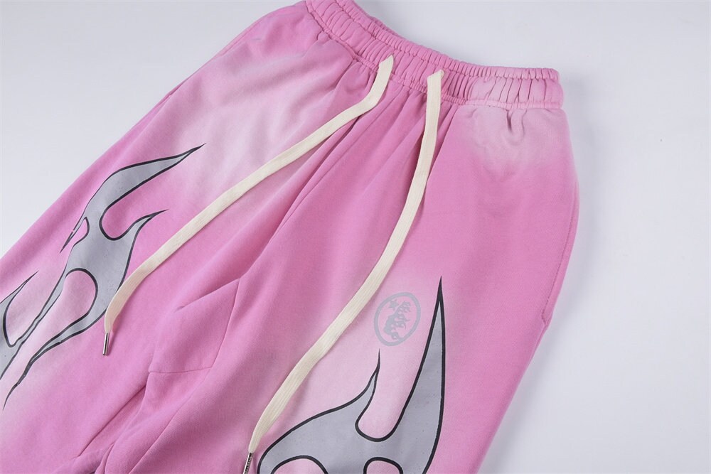 HIGH-QUALITY Hellstar Studios Flame Sweatpants Pink capsule 10 - Etsy