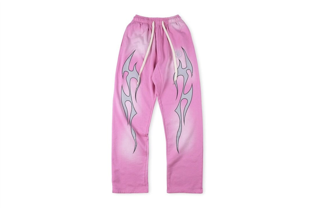 HIGH-QUALITY Hellstar Studios Flame Sweatpants Pink capsule 10 - Etsy